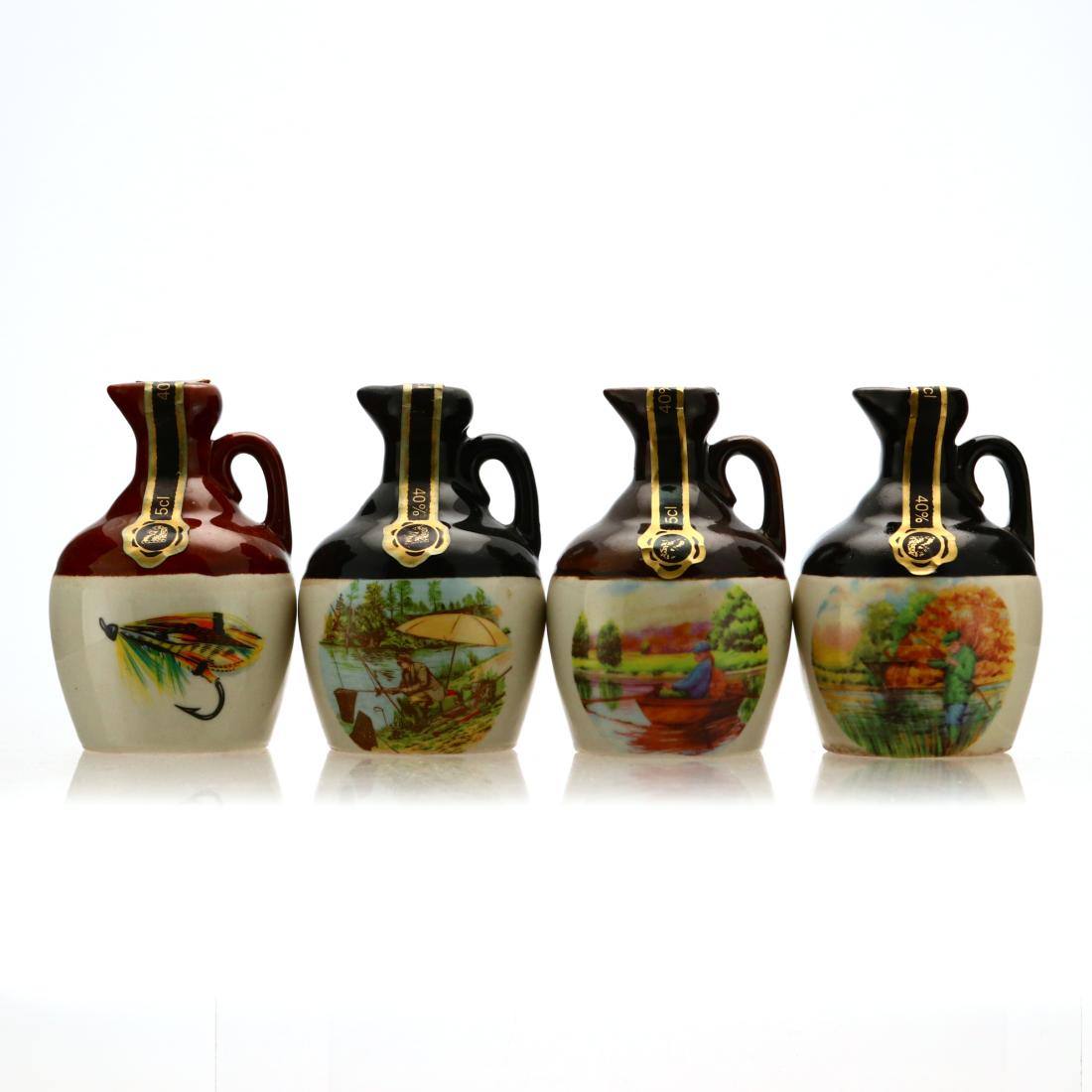 Rutherford's Whisky Ceramics Miniatures x 4 / Fishing Whisky | Whisky ...
