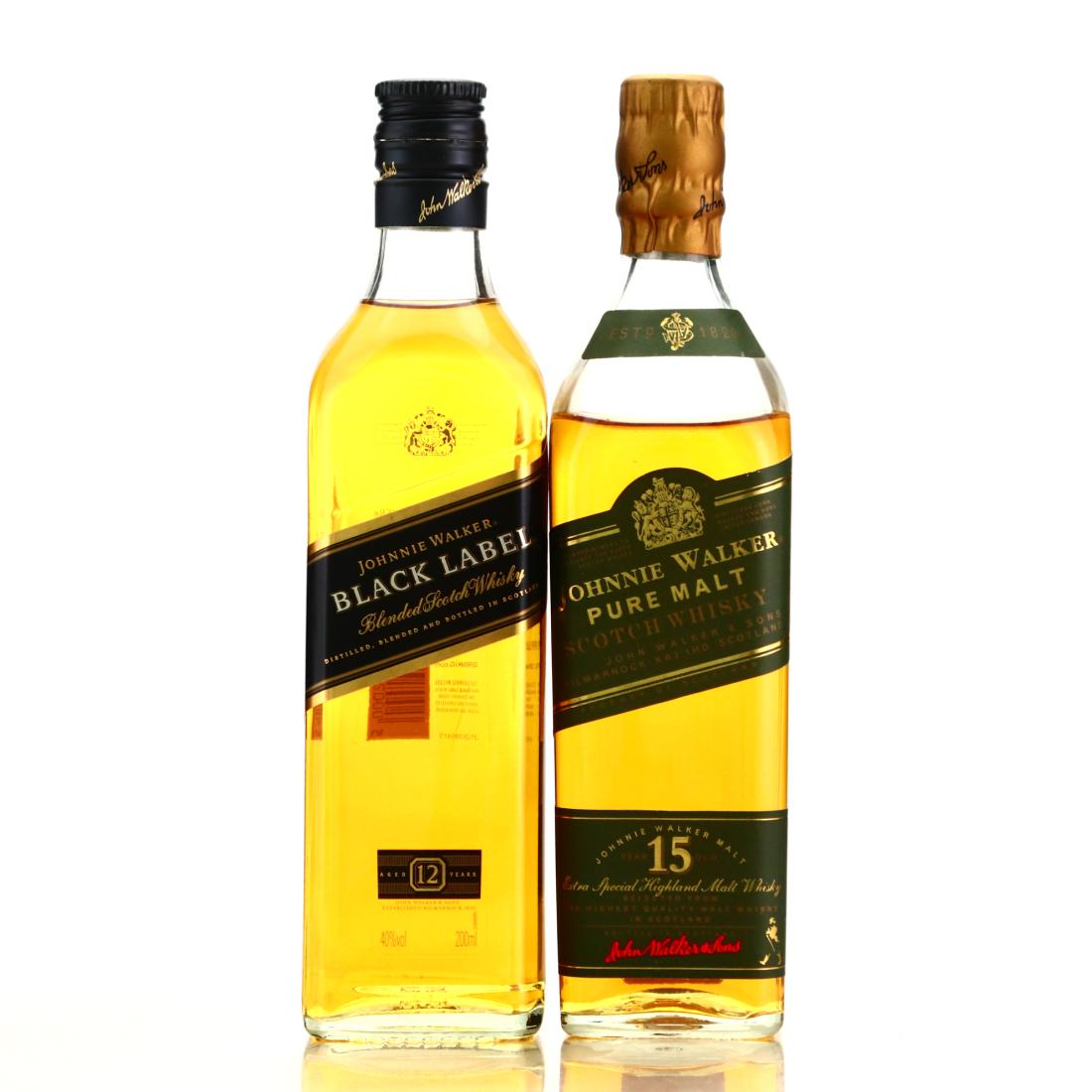 Johnnie Walker Black Label & Green Label Pure Malt Whisky | Whisky ...