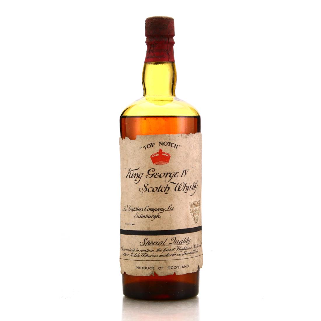 King George IV 'Top Notch' Scotch Whisky circa 1920s Whisky | Whisky ...