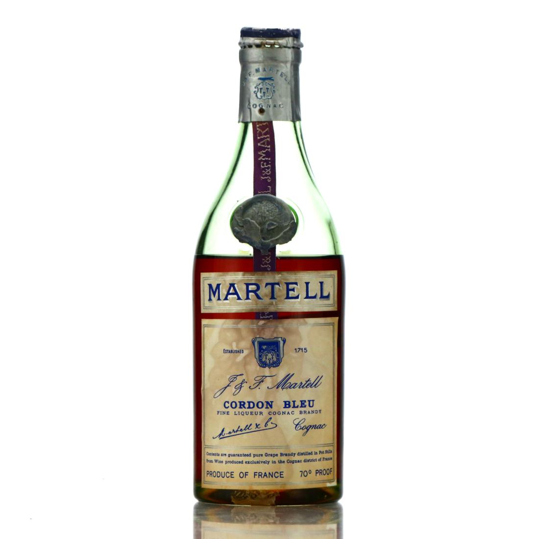 Martell Cordon Bleu Cognac Half Bottle circa 1960s Whisky | Whisky Auctioneer