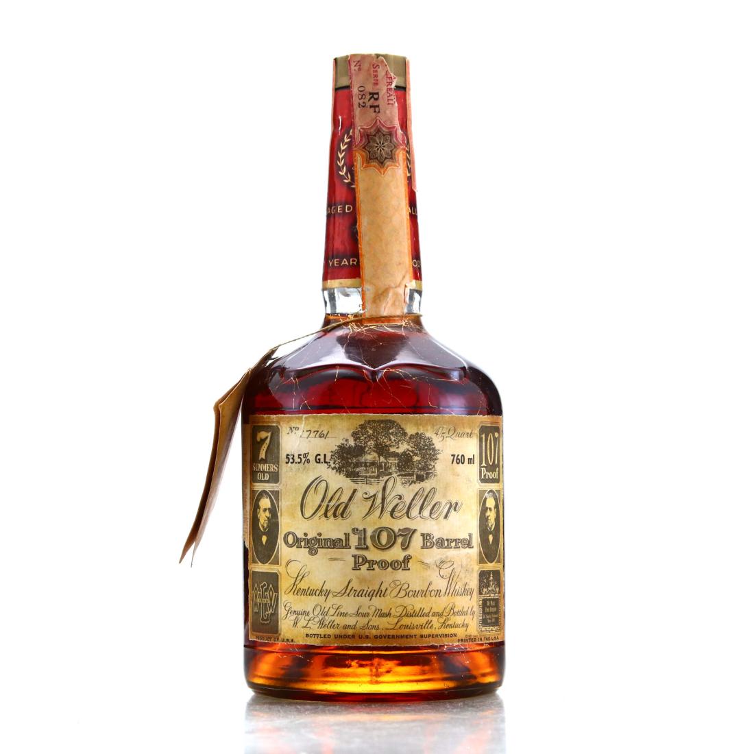 Old Weller Original 107 Barrel Proof 7 Year Old 1976 Whisky | Whisky ...