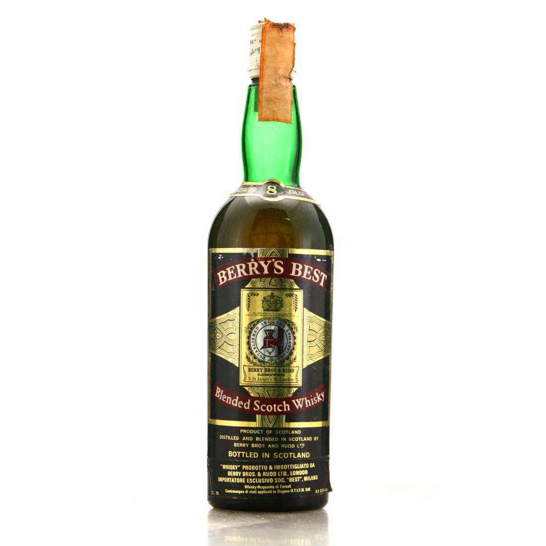 Berry's Best 8 Year Old Scotch Whisky 1960s Whisky | Whisky Auctioneer