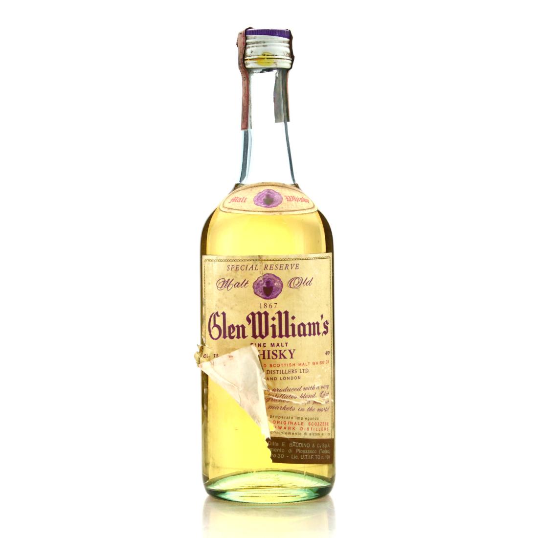 Glen William's Special Reserve 1960s Whisky | Whisky Auctioneer