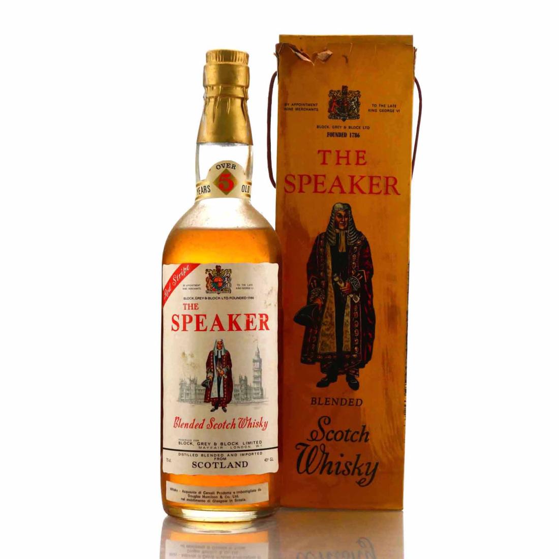 The Speaker 5 Year Old Red Stripe - Balossini Whisky | Whisky Auctioneer