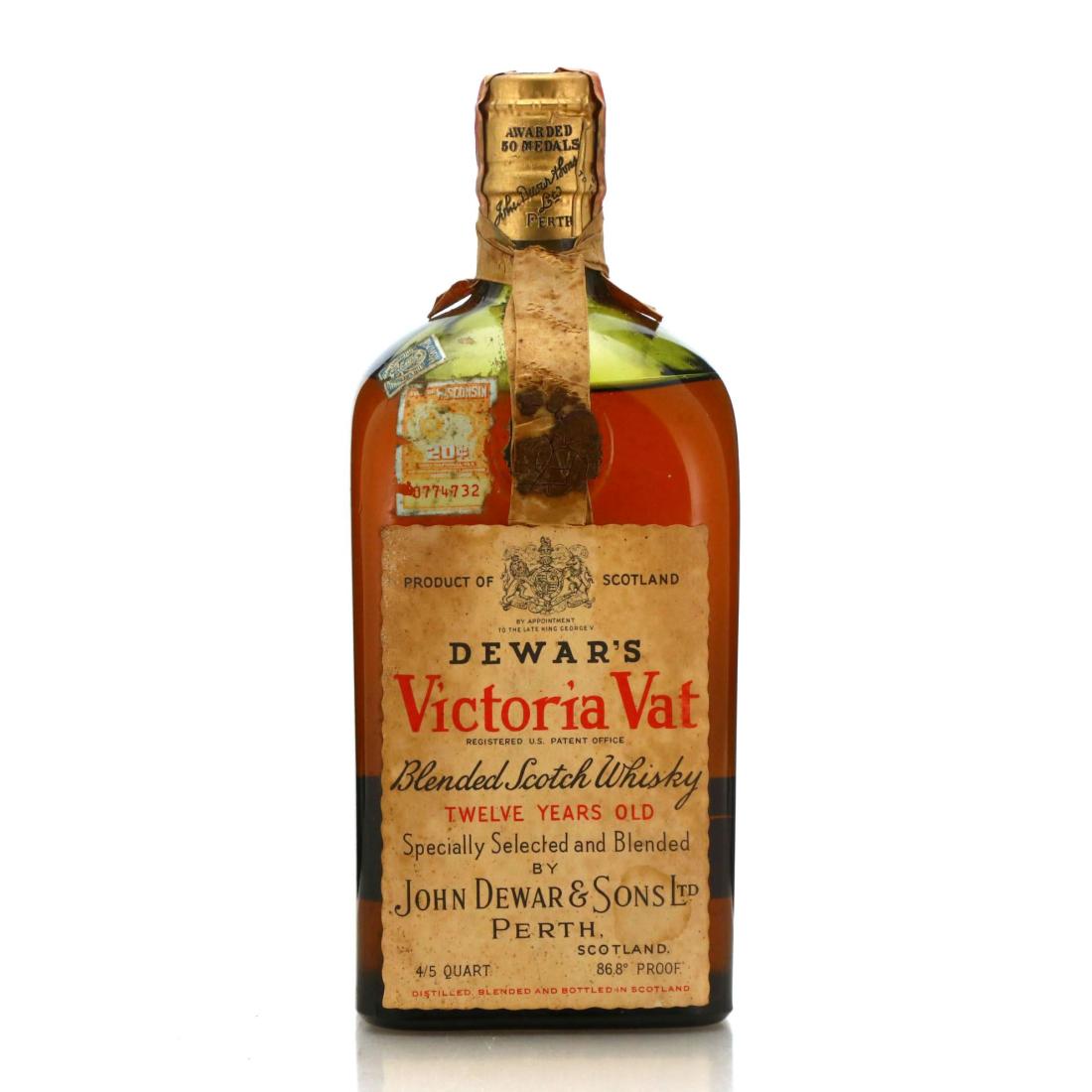 Dewar's Victoria Vat 12 Year Old 1940s / US Import Whisky | Whisky ...