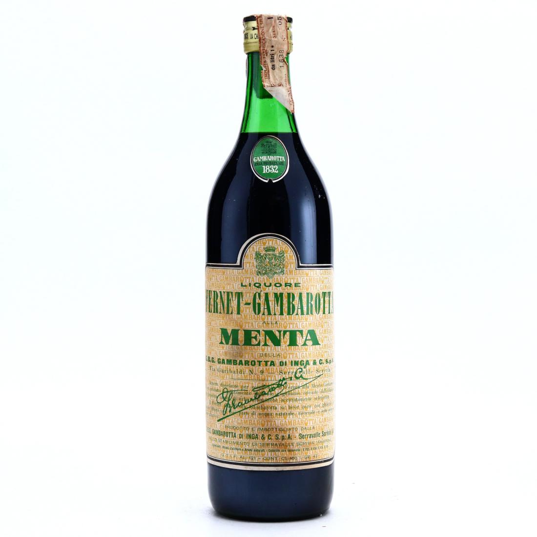 Fernet-Gambarotta Menta 1 Litre 1970s Whisky | Whisky Auctioneer