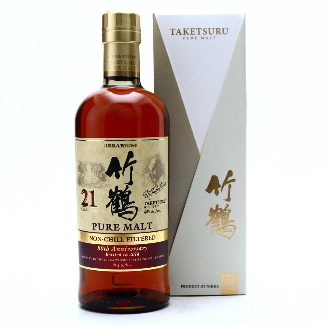 Taketsuru 21 Year Old Pure Malt Non-Chill Filtered / 80th Anniversary ...