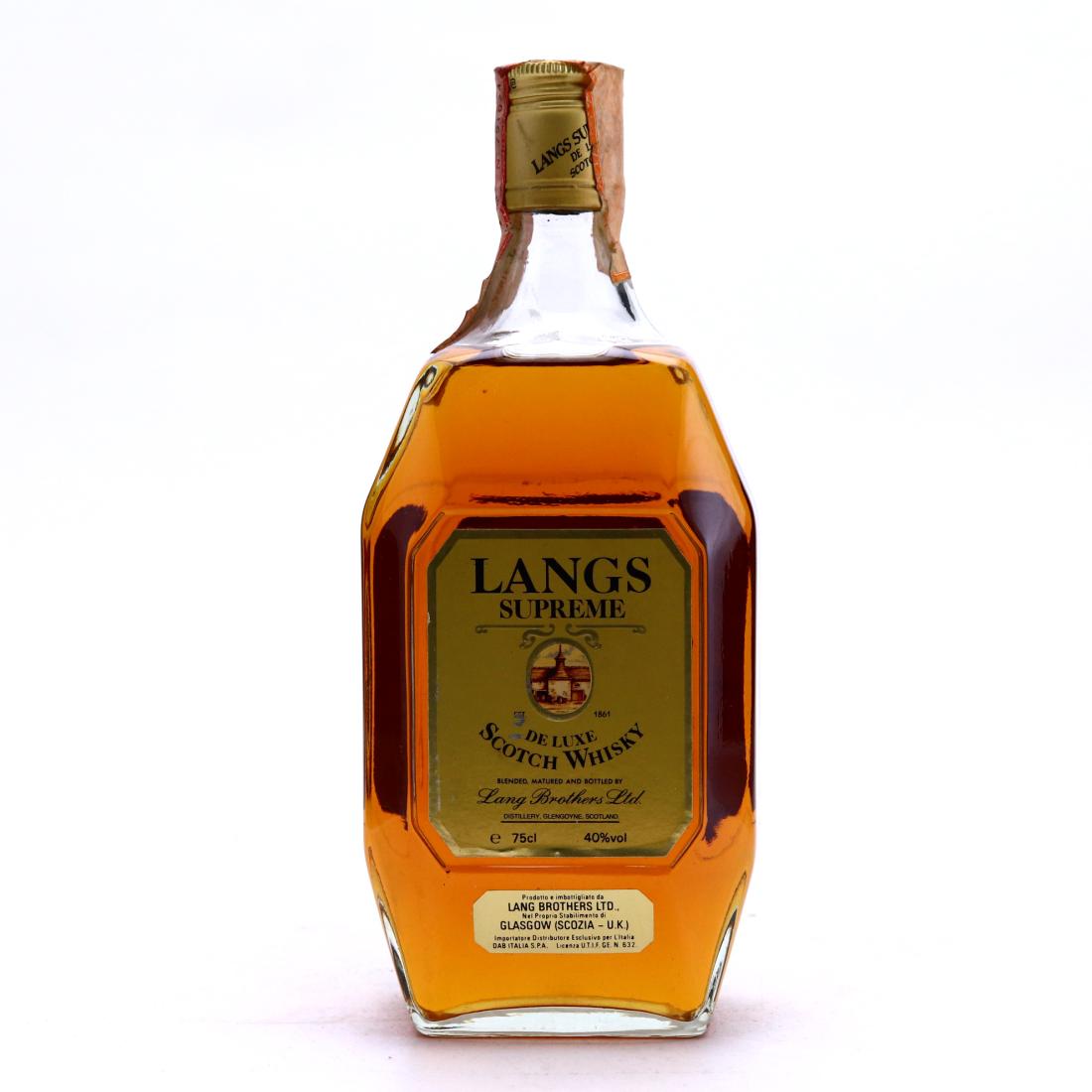 Langs Supreme De Luxe Scotch Whisky 1980s Whisky | Whisky Auctioneer