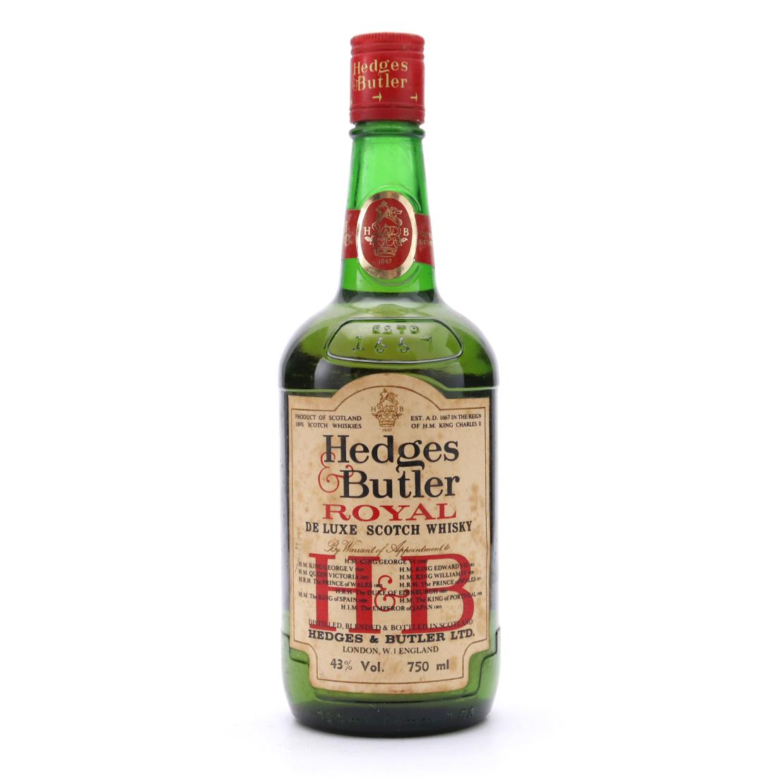 Hedges & Butler Royal De Luxe Scotch Whisky 1970s Whisky | Whisky ...
