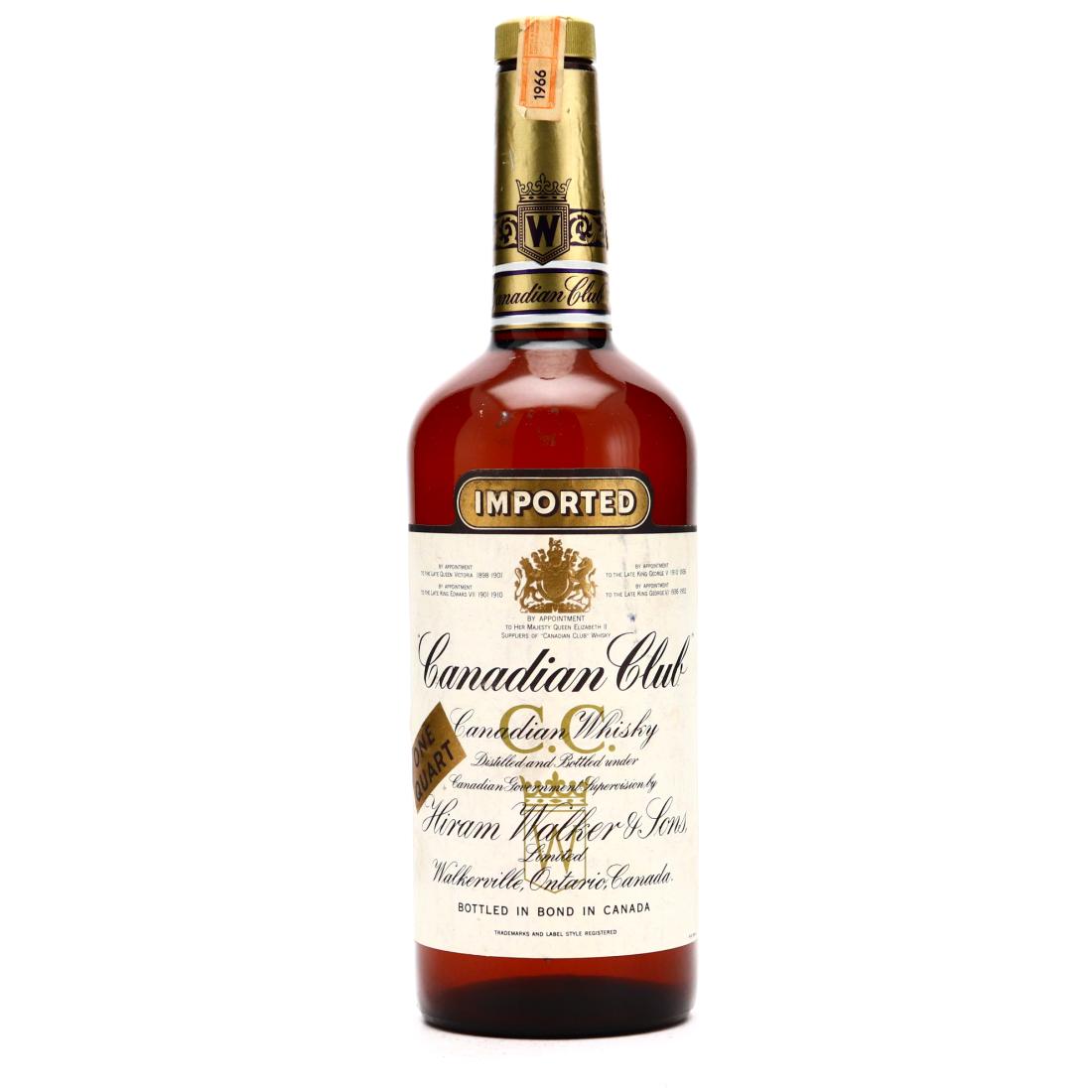 Canadian Club 1966 Canadian Whisky Quart Whisky | Whisky Auctioneer