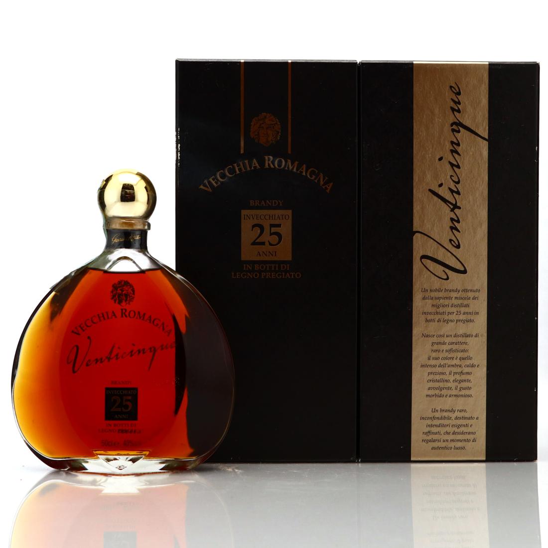 Vecchia Romagna 25 Year Old Venticinque Brandy Whisky | Whisky Auctioneer