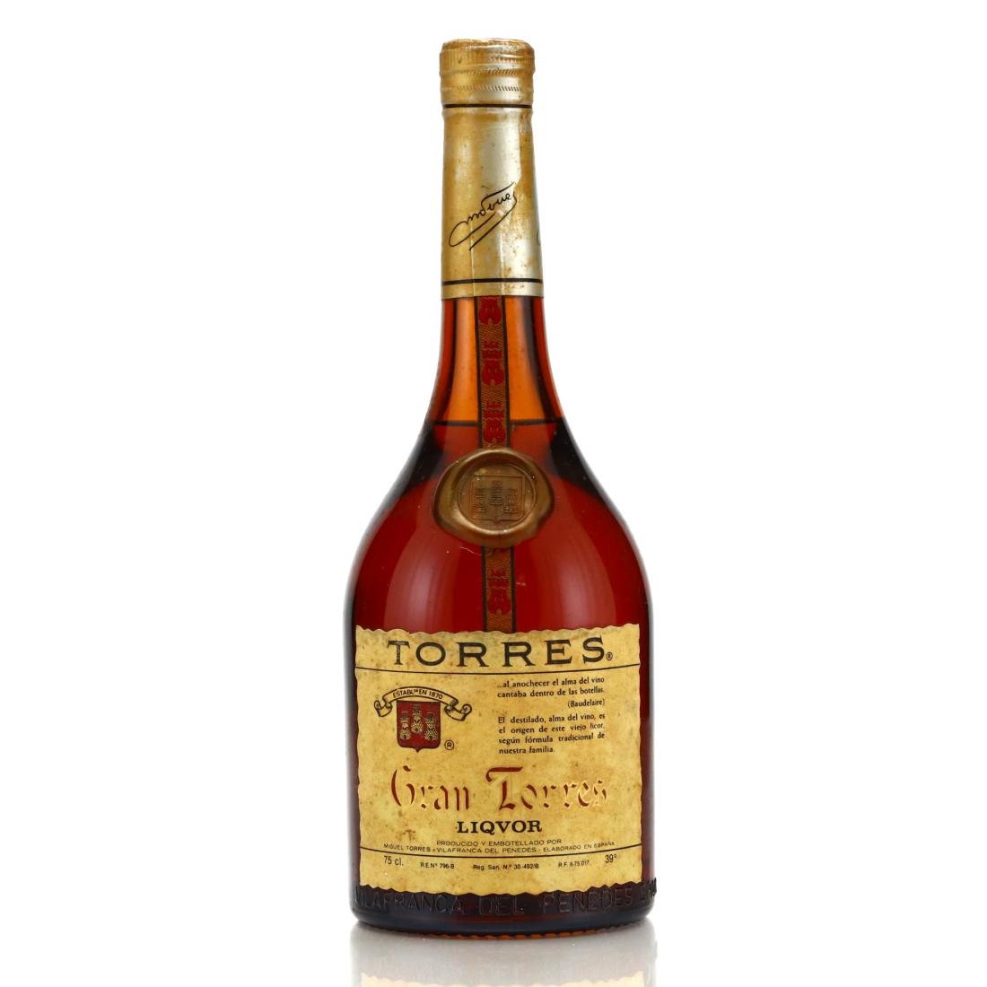 Torres Gran Torres Liqueur 1970s Whisky | Whisky Auctioneer