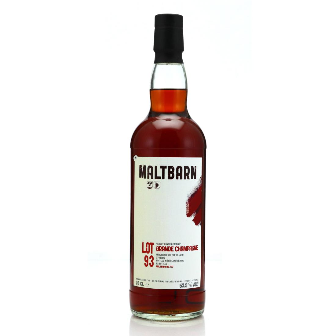 Early Landed Lot 93 Maltbarn 27 Year Old Grande Champagne Cognac Whisky ...