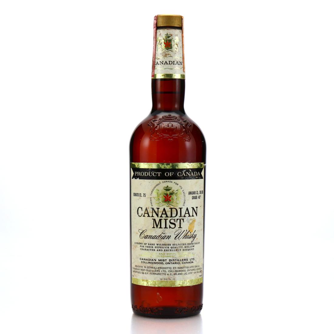 Canadian Mist Canadian Whisky 1970s Whisky | Whisky Auctioneer