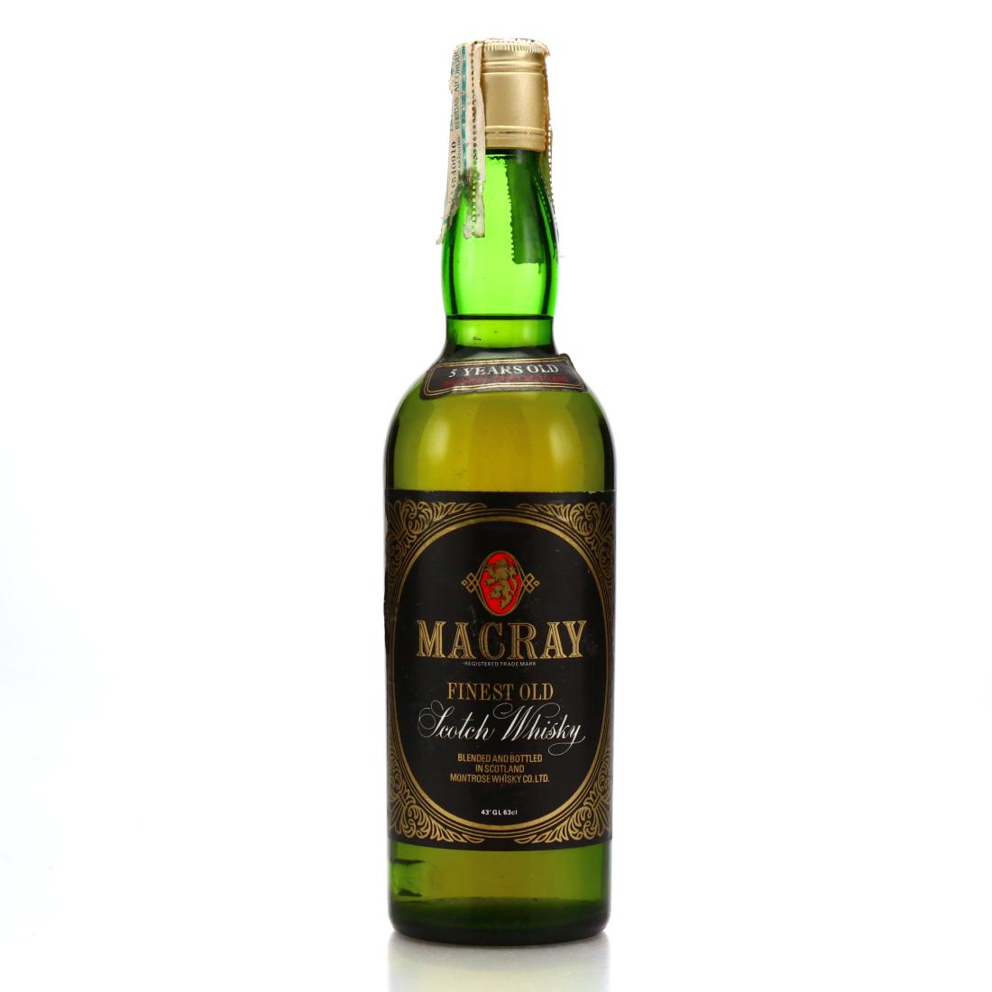 Macray 5 Year Old Finest Old Scotch Whisky 1980s Whisky | Whisky Auctioneer