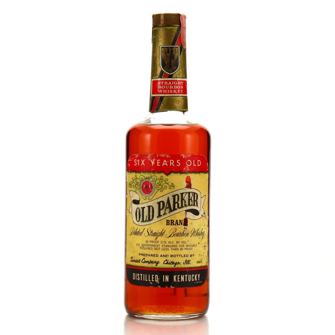 Old Parker Brand 6 Year Old Straight Bourbon Whiskey 1969 Whisky ...