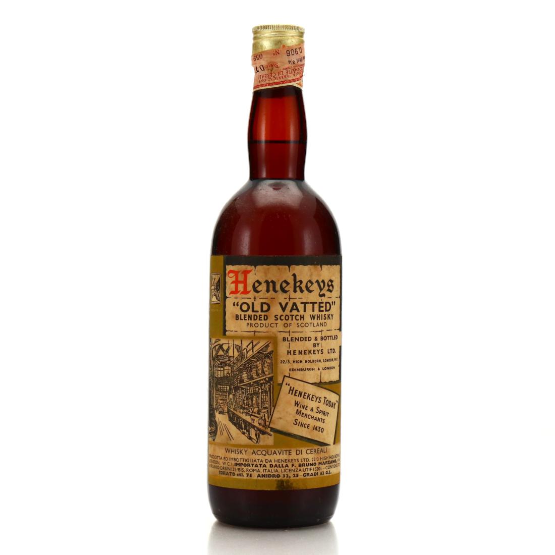 Henekeys Old Vatted Scotch Whisky 1960s Whisky | Whisky Auctioneer