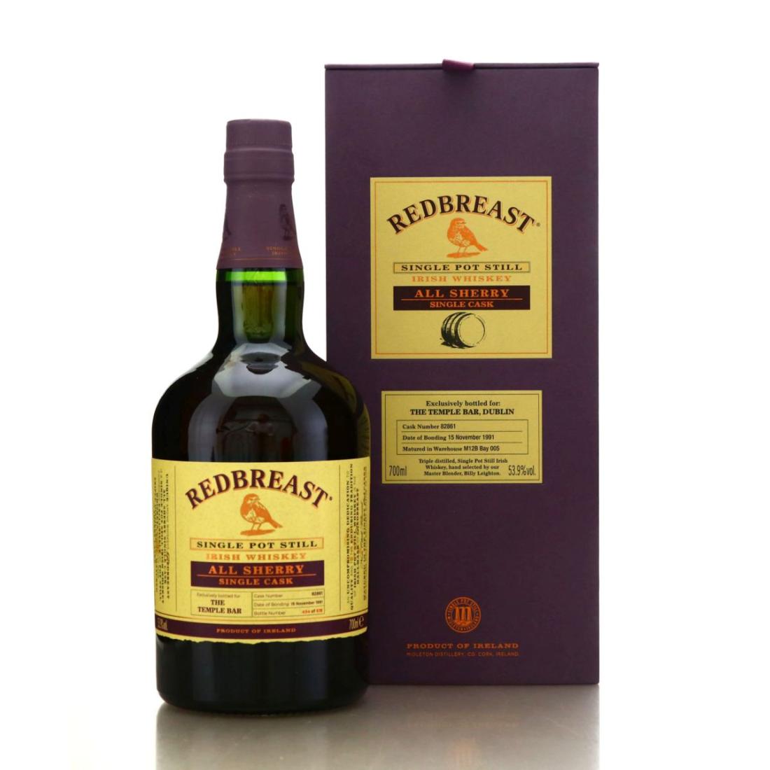 Redbreast 1991 Single Cask #82861 - The Temple Bar Whisky | Whisky ...