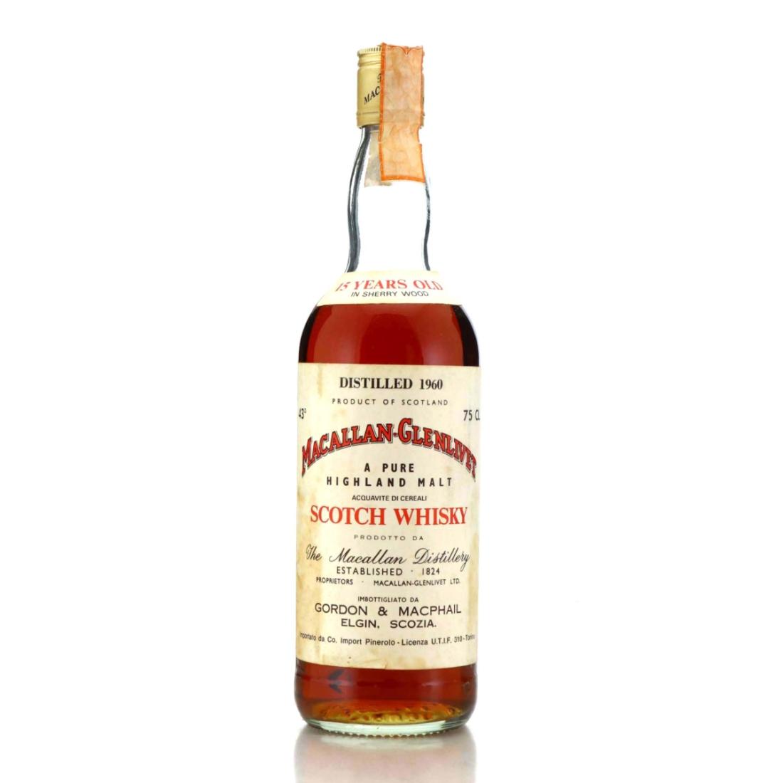 Macallan 1960 Gordon and MacPhail 15 Year Old / Co. Pinerolo Import ...