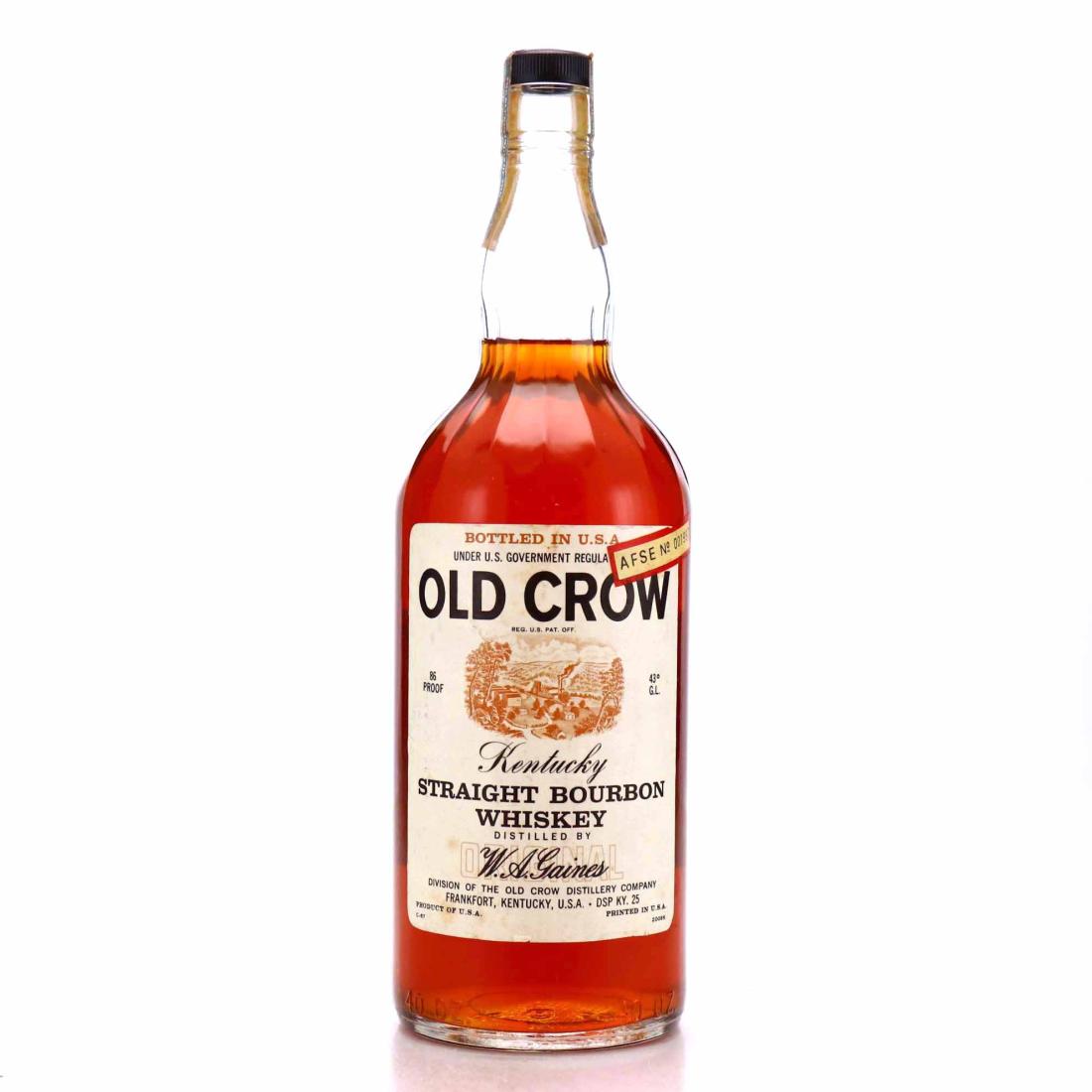 Old Crow Bottled in Bond 86 Proof Quart 1960s Whisky | Whisky Auctioneer