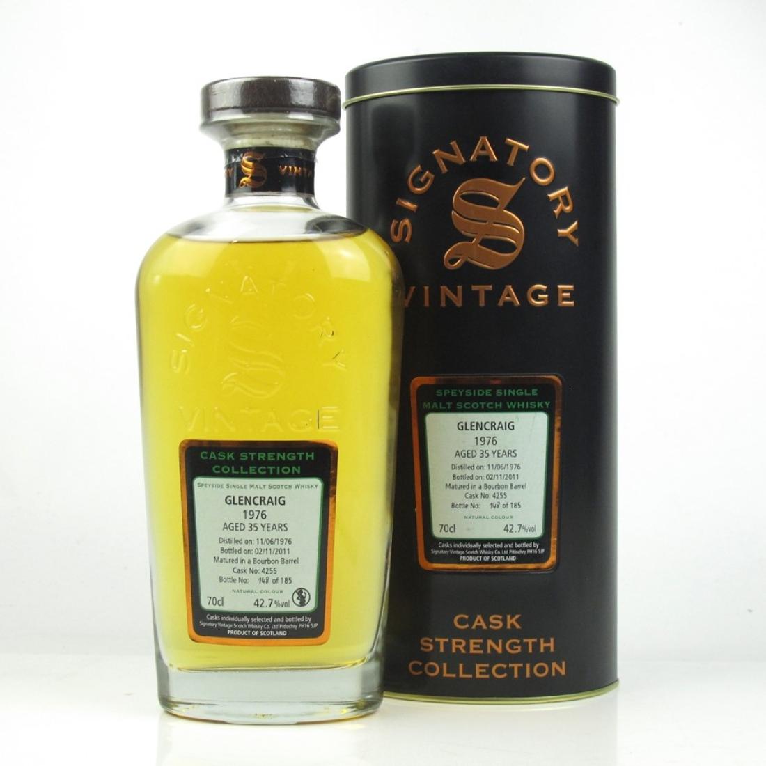 Glencraig / Glenburgie 1976 Signatory Vintage 35 Year Old Whisky ...