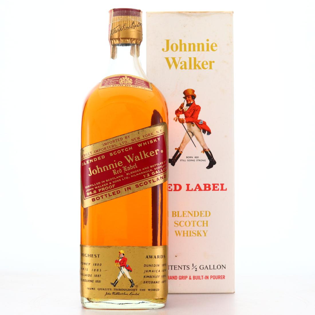 Johnnie Walker Red Label 1-2 Gallon Whisky | Whisky Auctioneer