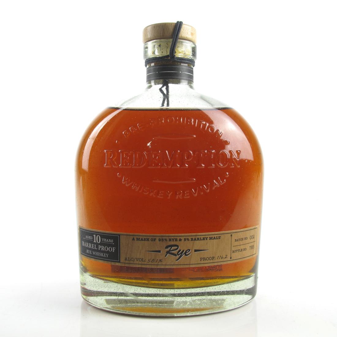 Redemption 10 Year Old Straight Rye Batch #2 Whisky | Whisky Auctioneer