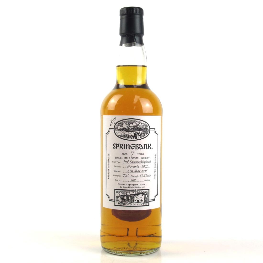 Springbank 2007 Single Cask 7 Year Old - Fresh Sauternes Hogshead ...