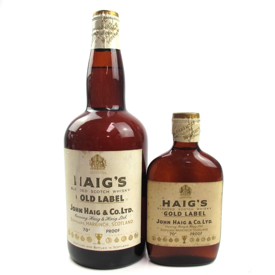 Haig's Gold Label Circa 1950/1960s / Includes Quarter Bottle Whisky ...