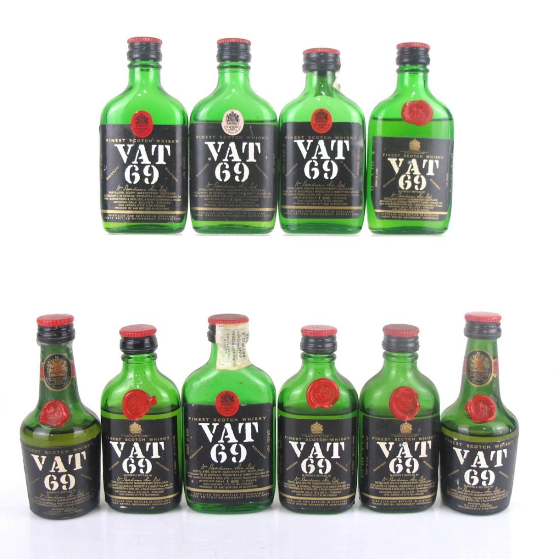 VAT 69 Miniatures 10 x 4cl - SILVER Whisky | Whisky Auctioneer