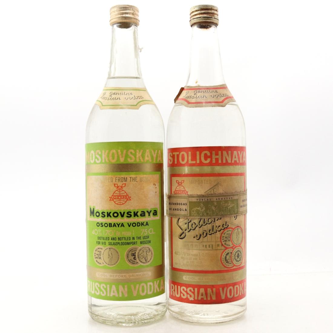 Moskovskaya & Stolichnya Russian Vodka x 2 1960s Whisky | Whisky Auctioneer