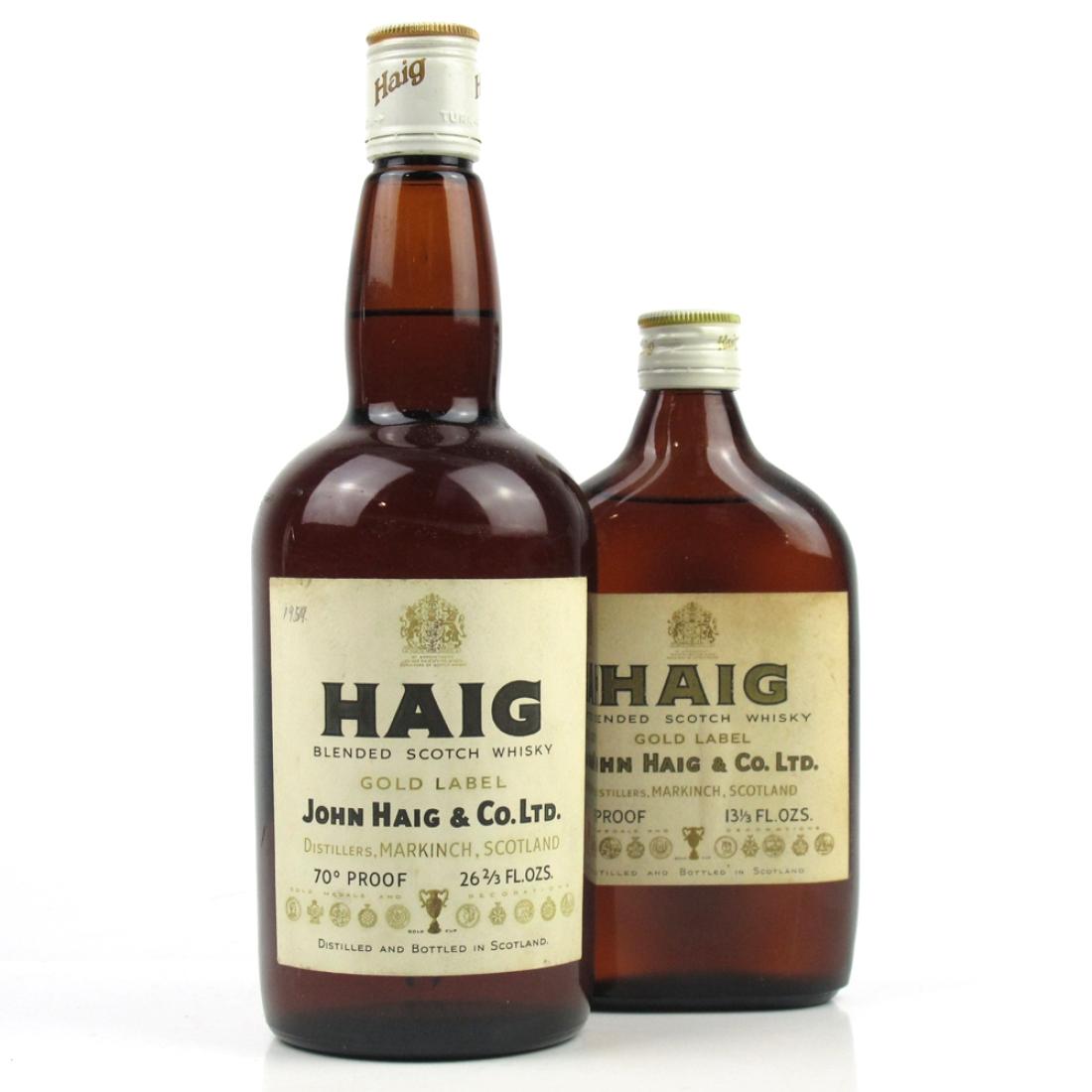 Haig Gold Label and Half Bottle Circa 1970s Whisky | Whisky Auctioneer