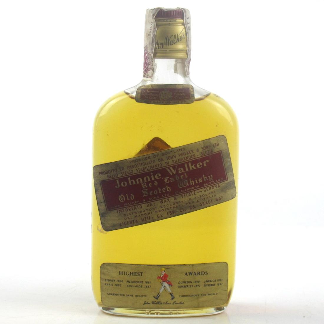 Johnnie Walker Red Label Half Bottle Circa 1960s Whisky | Whisky Auctioneer