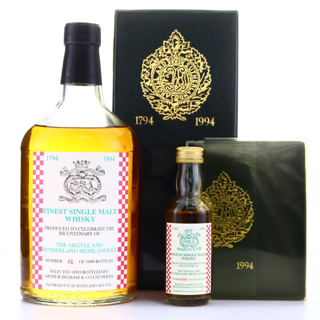 Argyll and Sutherland Highlanders Bicentenary Single Malt / with ...