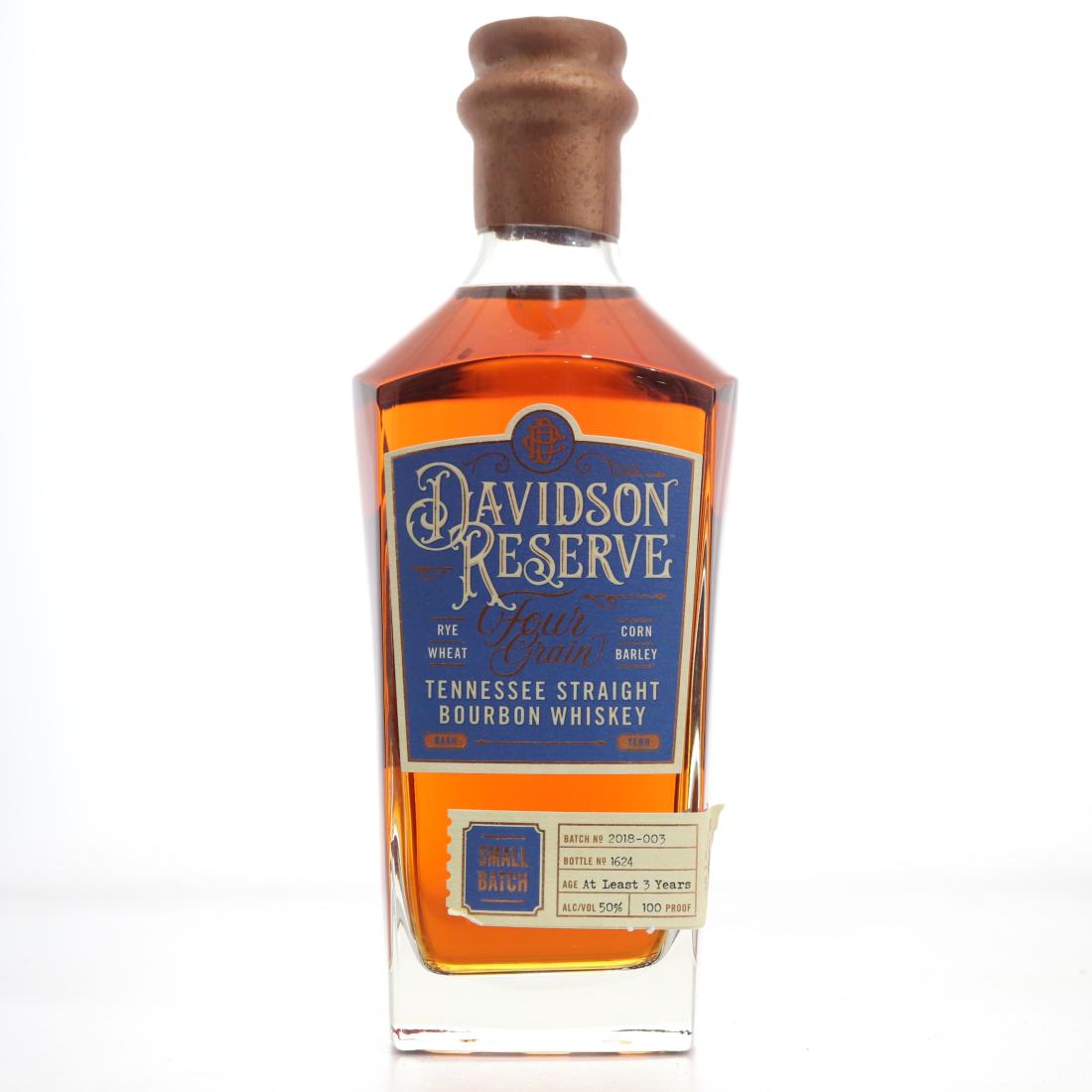 Davidson Reserve Four Grain Tennessee Straight Bourbon Whisky | Whisky ...