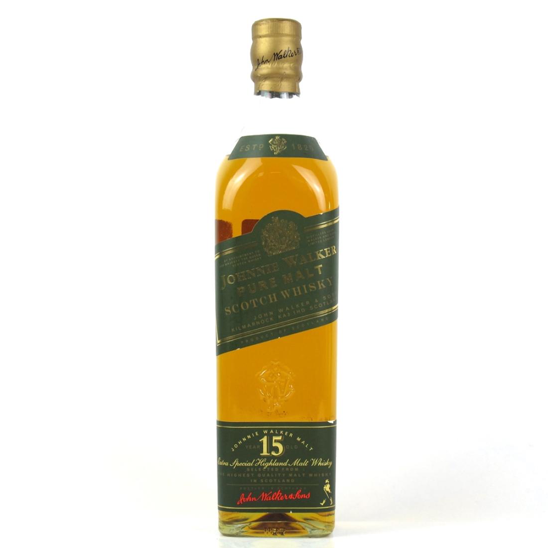 Johnnie Walker Green Label 15 Year Old 1990s Whisky | Whisky Auctioneer