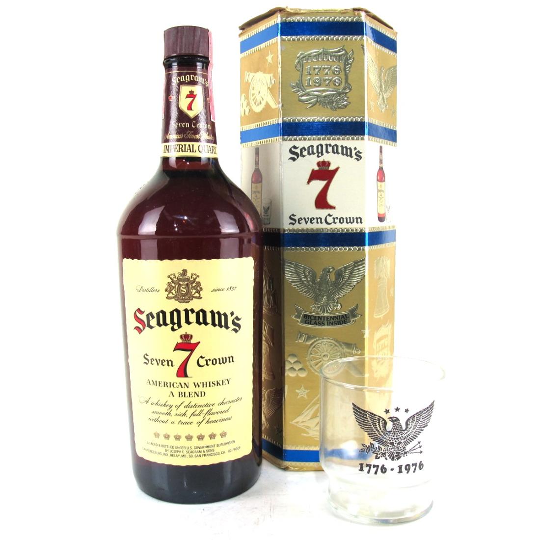Seagram's Seven Crown American Whiskey 1970s / Including Glass Whisky ...