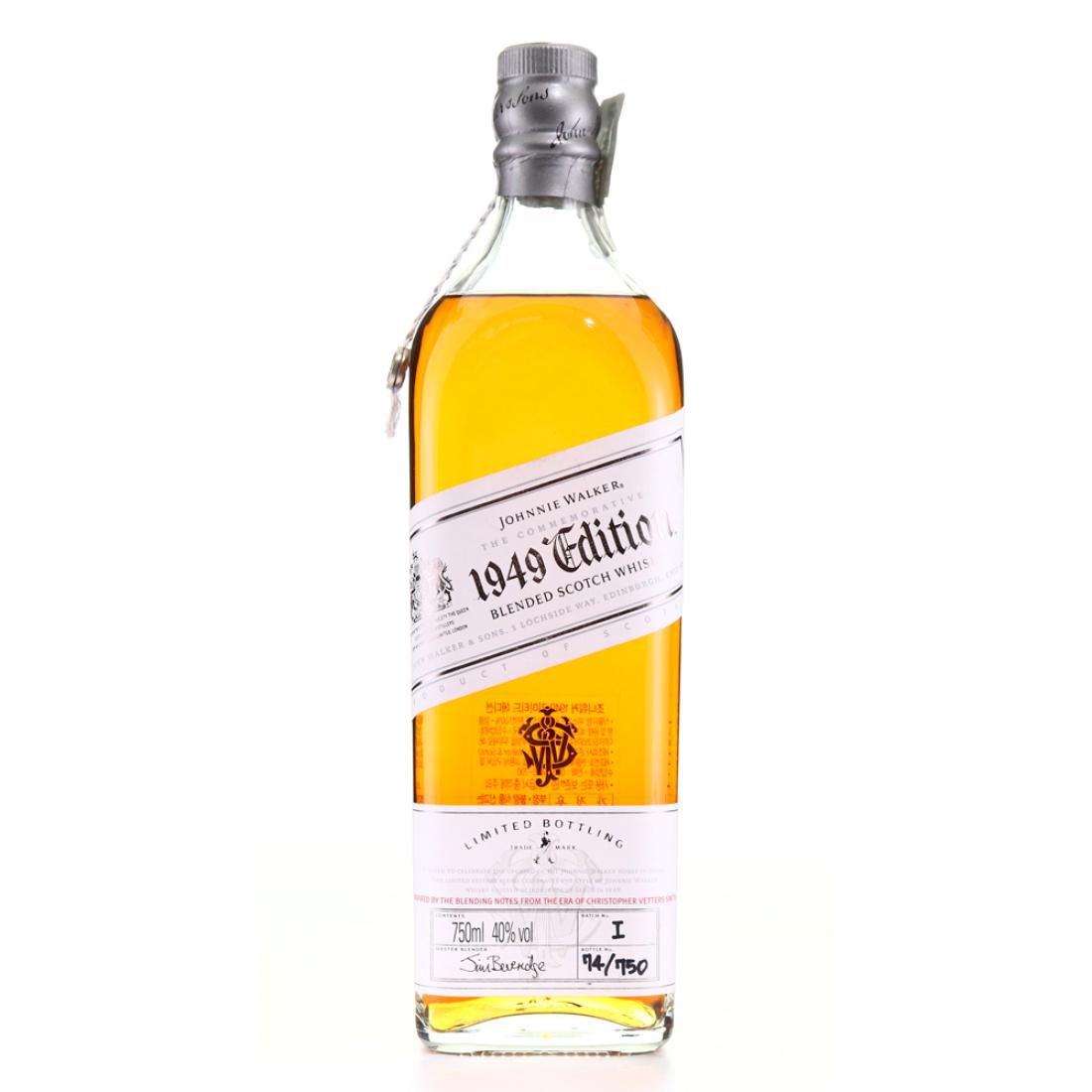 Johnnie Walker The Commemorative 1949 Edition Batch #1 - Signed Whisky ...
