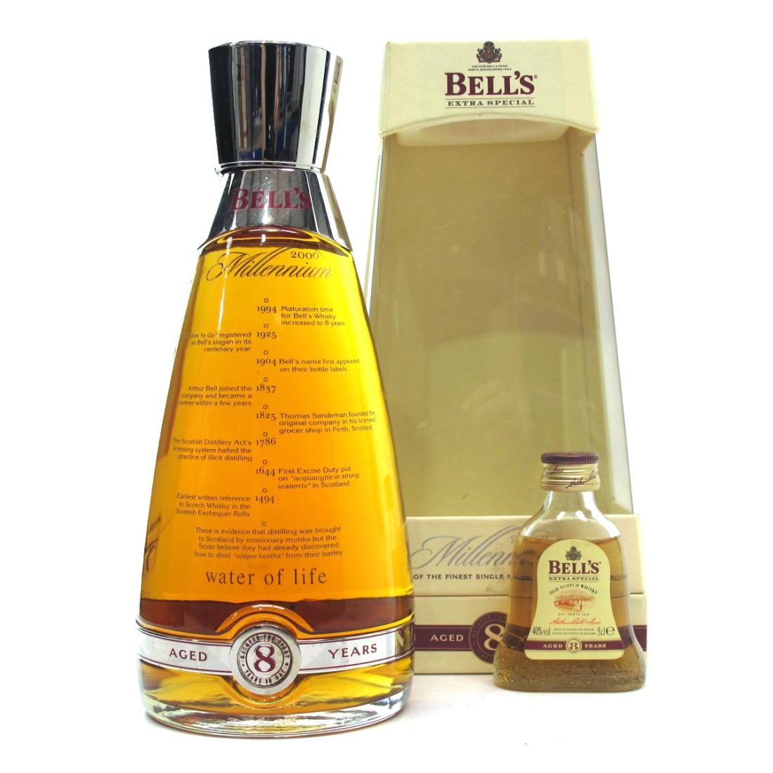 Bell's 8 Year Old Millennium Decanter / with Miniature 5cl Whisky ...