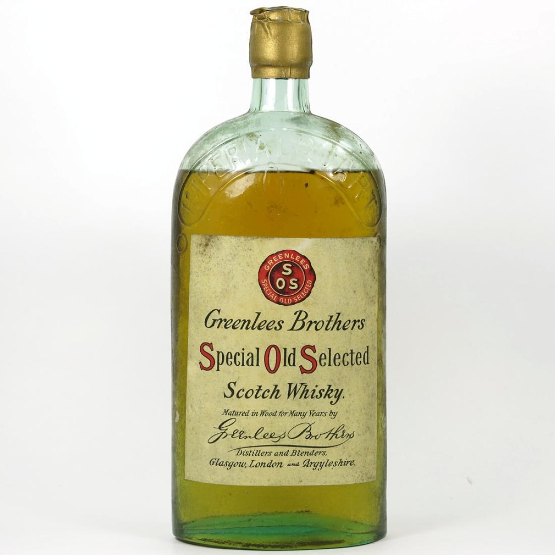 Greenlees Brothers SOS Special Old Selected 1930s Whisky | Whisky ...