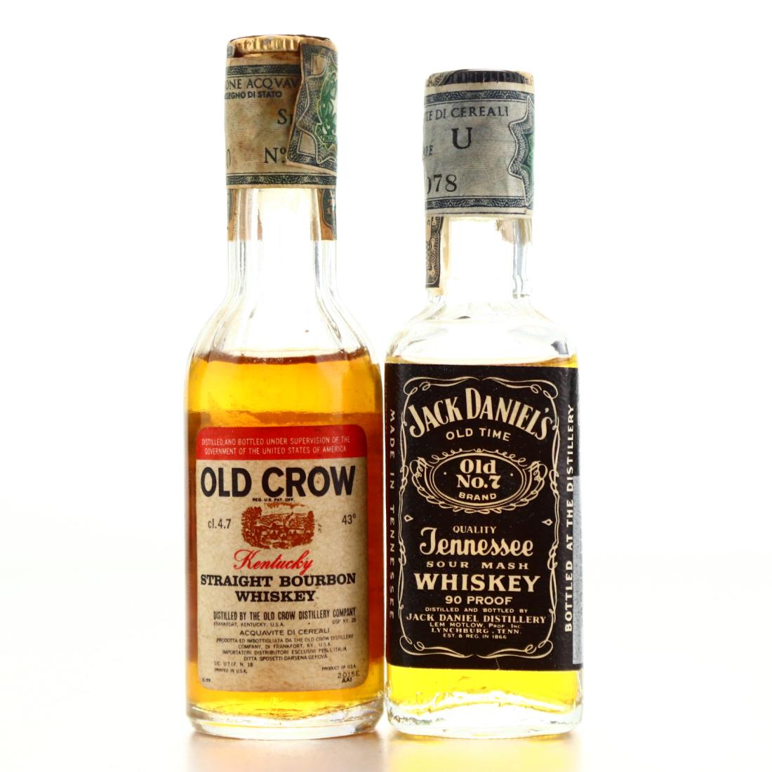 Jack Daniel's & Old Crow Miniatures x 2 1970s Whisky | Whisky Auctioneer