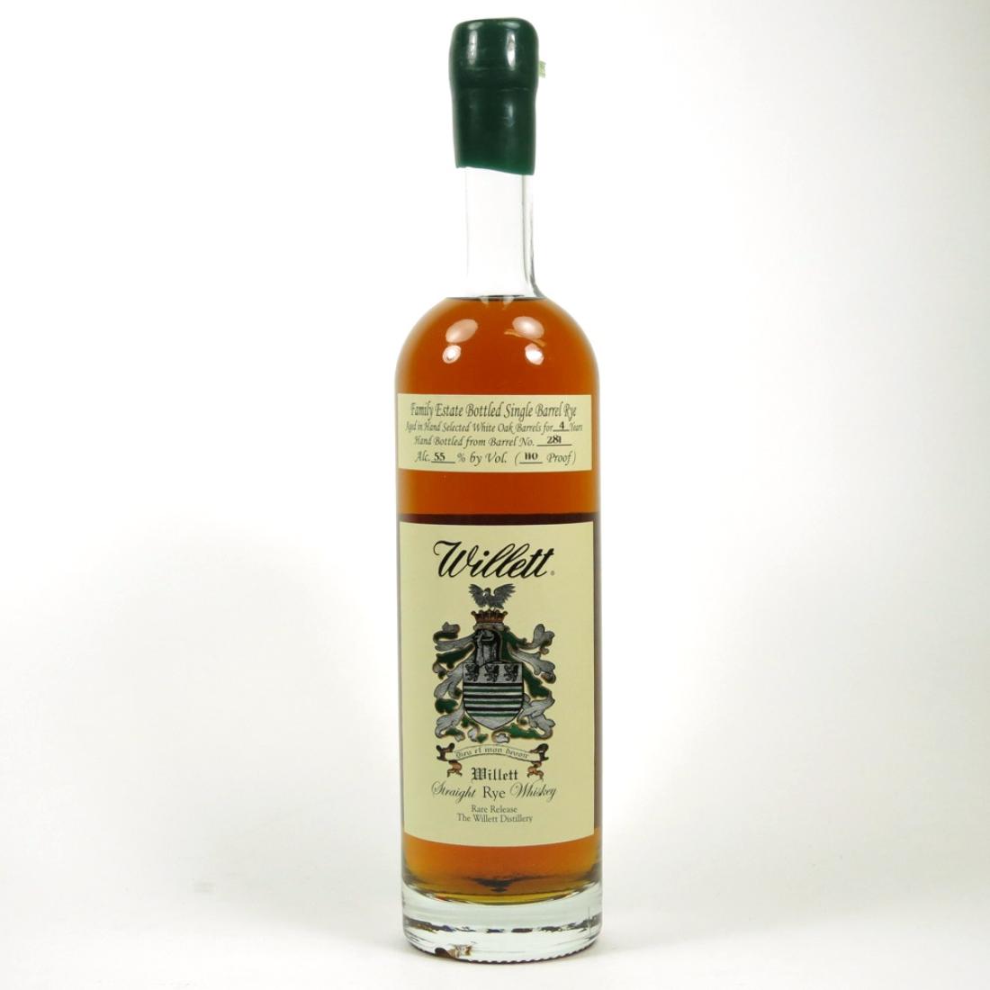 Willett Family Estate Bottled Single Barrel Rye 4 Year Old Whisky ...
