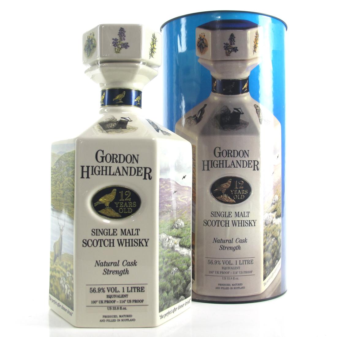 Gordon Highlander 12 Year Old Wildlife Decanter 100 Proof 33.3 Fl. Ozs ...
