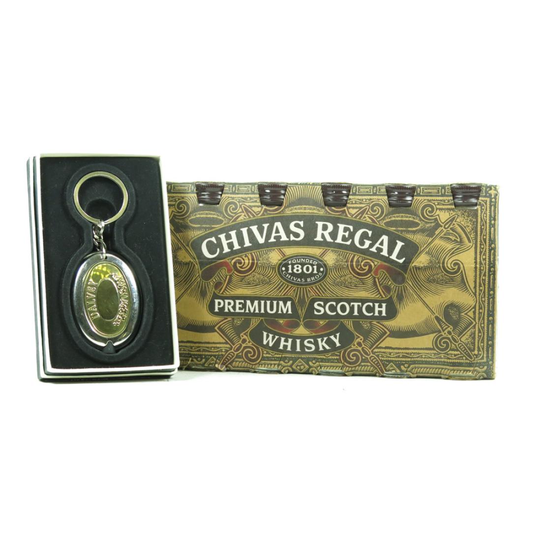 Chivas 12 Year Old Miniatures - Including Dalvey Keyring and Pocket ...