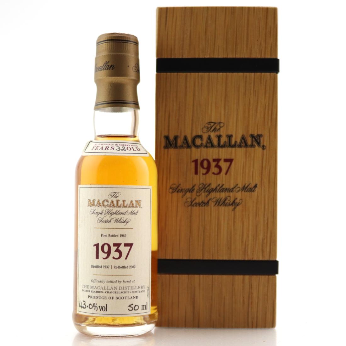 Macallan 1937 Fine and Rare 32 Year Old Miniature Whisky | Whisky ...