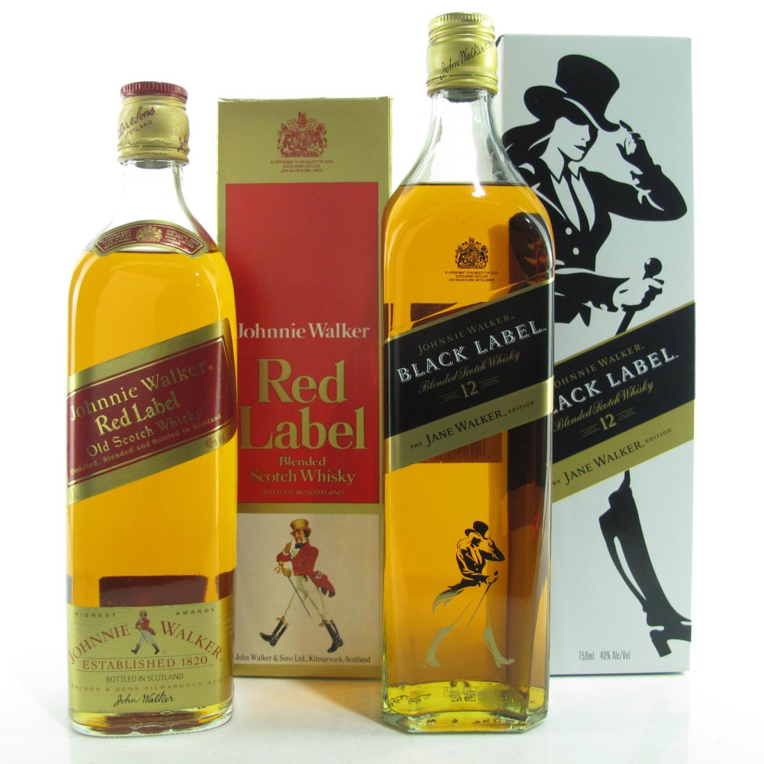 Johnnie Walker Black Label 12 Year Old Jane Walker 75cl - US with Red ...