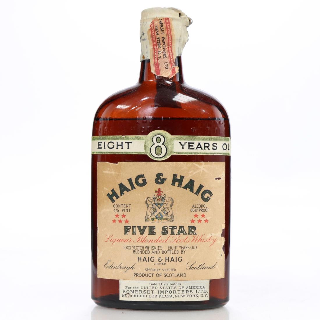Haig and Haig Five Star 8 Year Old 4-5 Pint Whisky | Whisky Auctioneer
